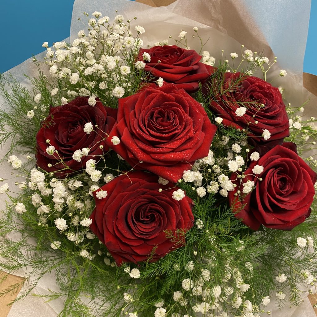 Half A Dozen Red Roses | Romantic Flowers | Brighton Flower